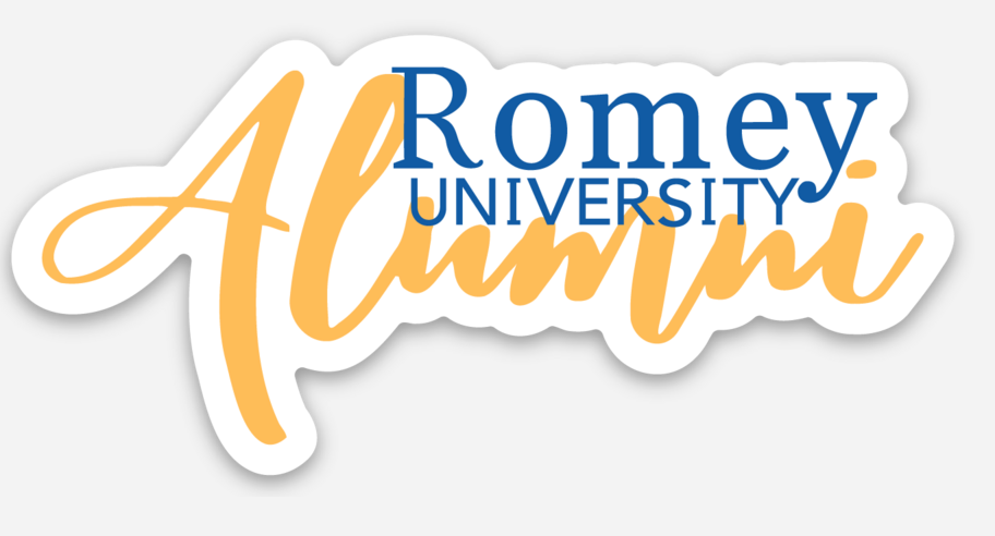 Romey U Alumni Sticker – The House of Alexandria Shoppe